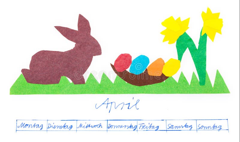 Easter, Calendar Picture, April Stock Image - Image of kids, daffodils ...