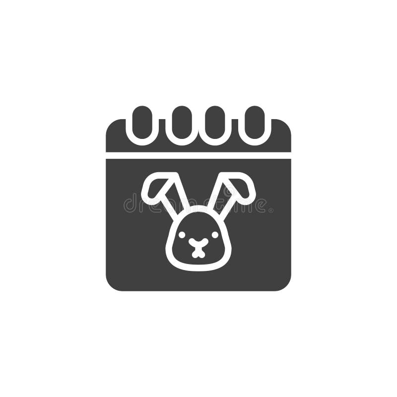 Easter Calendar Vector Icon Stock Vector - Illustration of vector ...