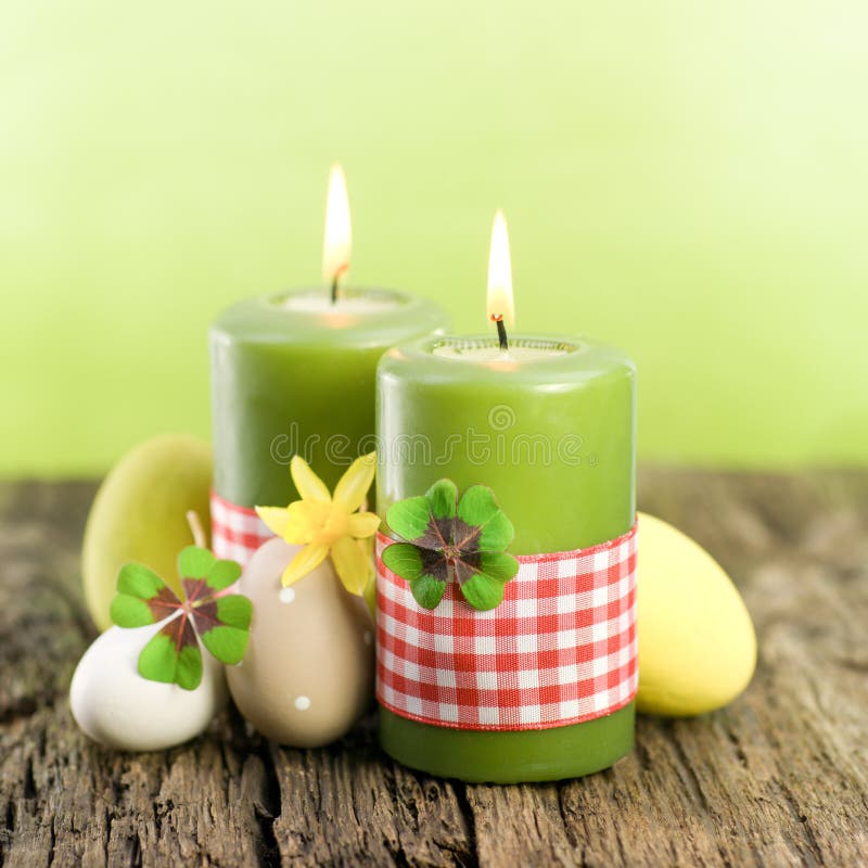 Easter candles, label stock image. Image of four, flowers - 29007079