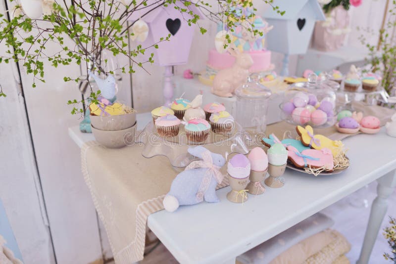 Easter Candy Bar in Pastel Colors, Decor for Easter, Spring Holiday ...