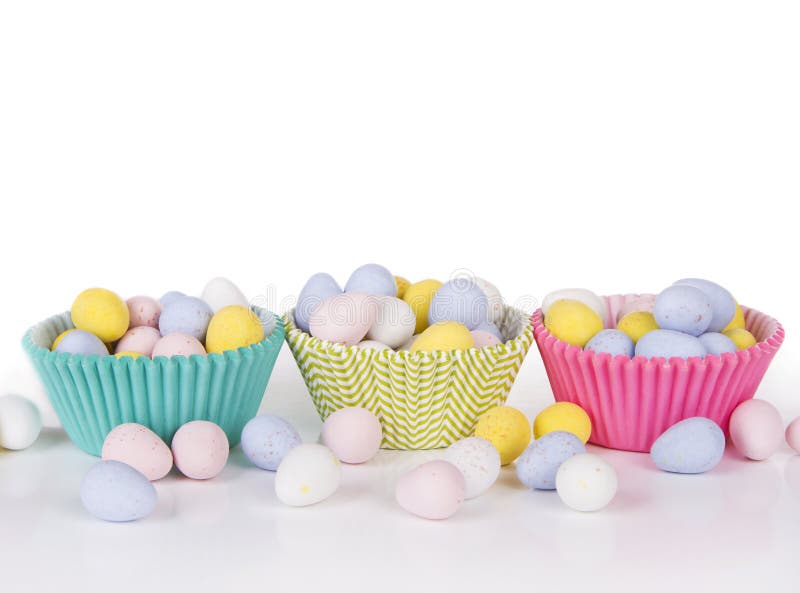 Easter Candy in Cup Cake Wrappers Stock Image - Image of holiday, home ...