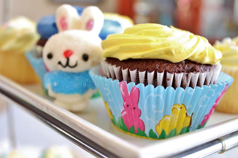 Easter Candy and cupcakes stock photo. Image of decoration - 52253910