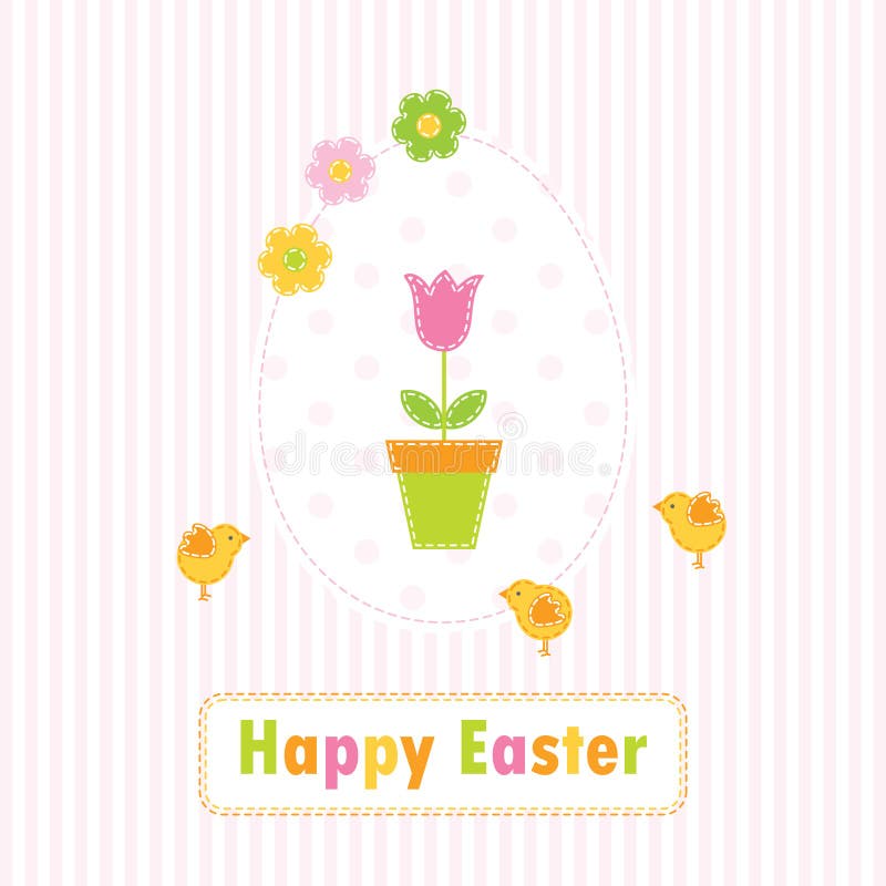 Happy Easter greeting card stock illustration. Illustration of religion ...