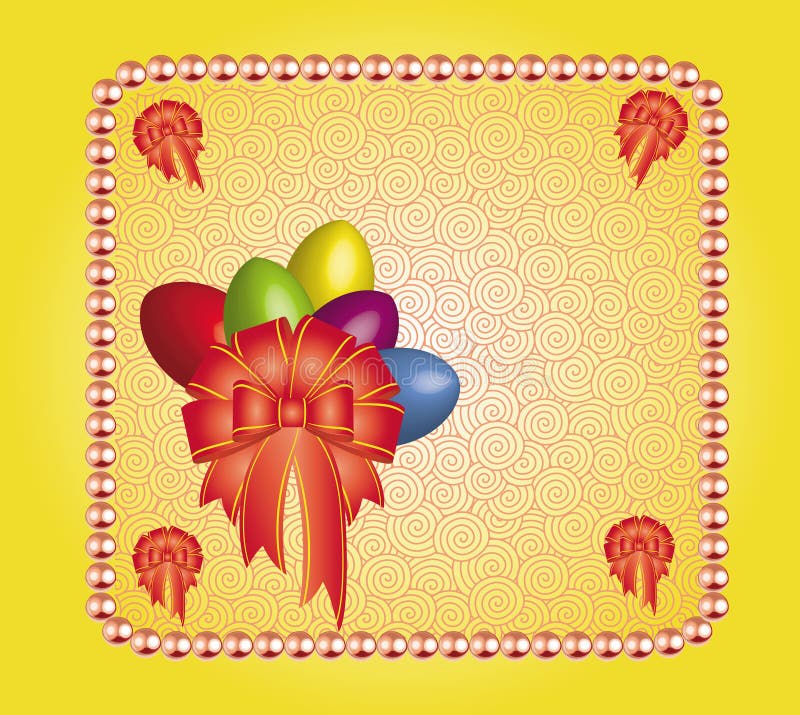 Easter card stock vector. Illustration of season, gift - 13494665