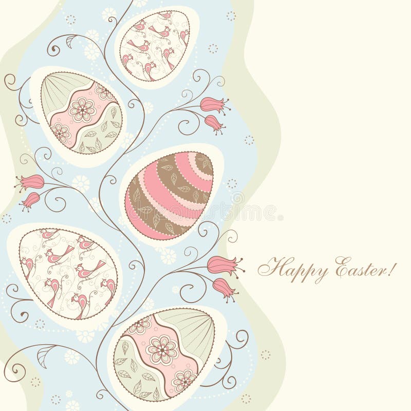 Easter card stock vector. Illustration of frame, creative - 19057801