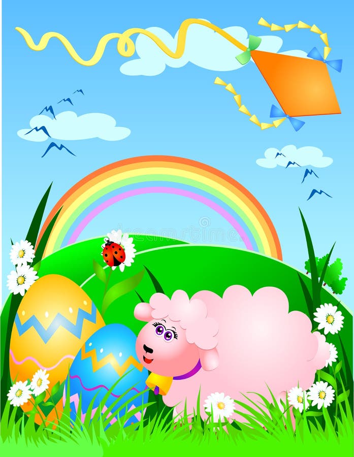 Easter card stock illustration. Illustration of outside - 19091676