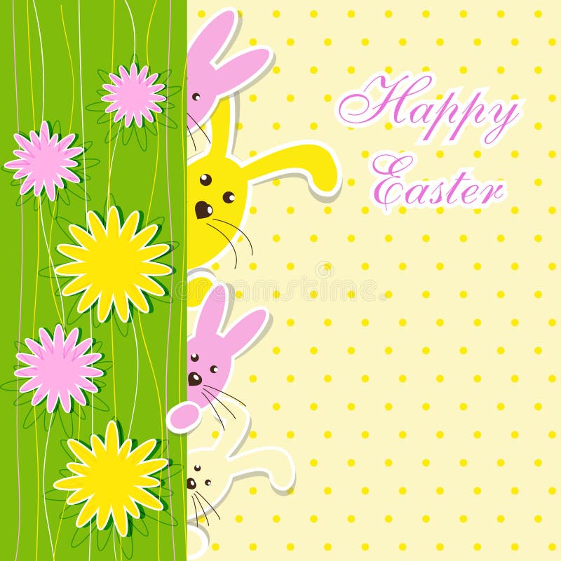 Easter card stock vector. Illustration of ornament, flower - 23437756