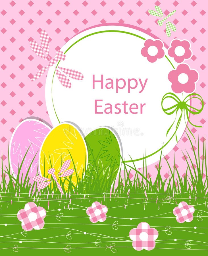 Vintage Easter Card for Congratulation. with Old Card, Bunny and Stock ...