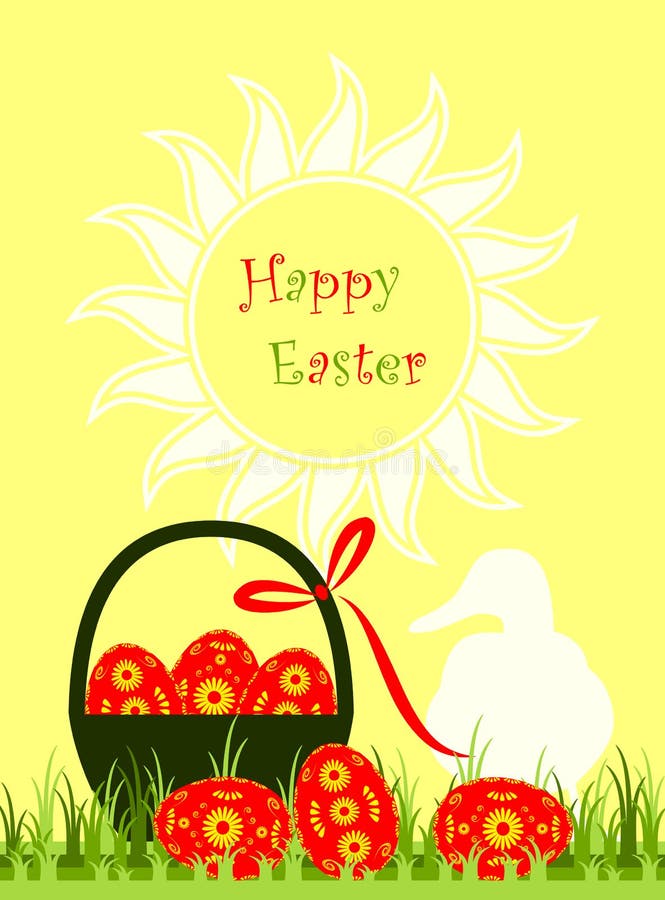Easter card stock vector. Illustration of card, season - 24151197