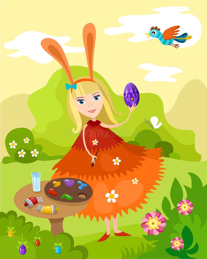 Happy Easter greeting card stock vector. Illustration of scrapbook ...