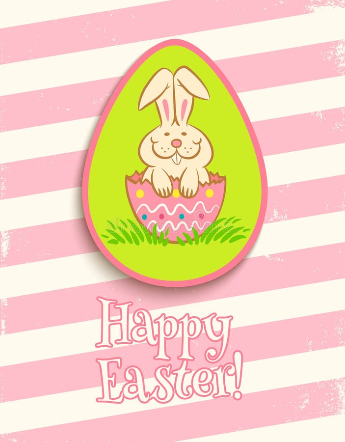 Easter card stock vector. Illustration of bunny, baby - 51527732