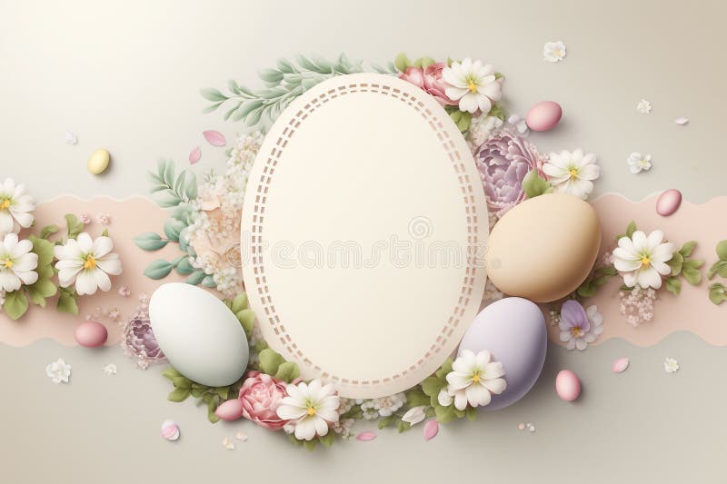 An Easter Card with a Copy of the Place for the Text. Religious Layout ...