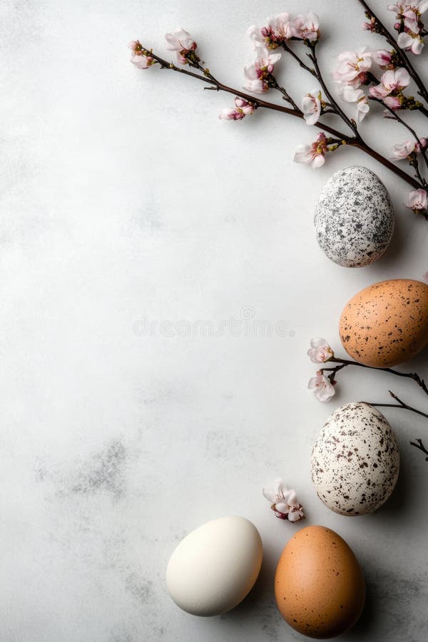 Easter Card Design, Chic Easter Floral Border Frame Adorned with ...