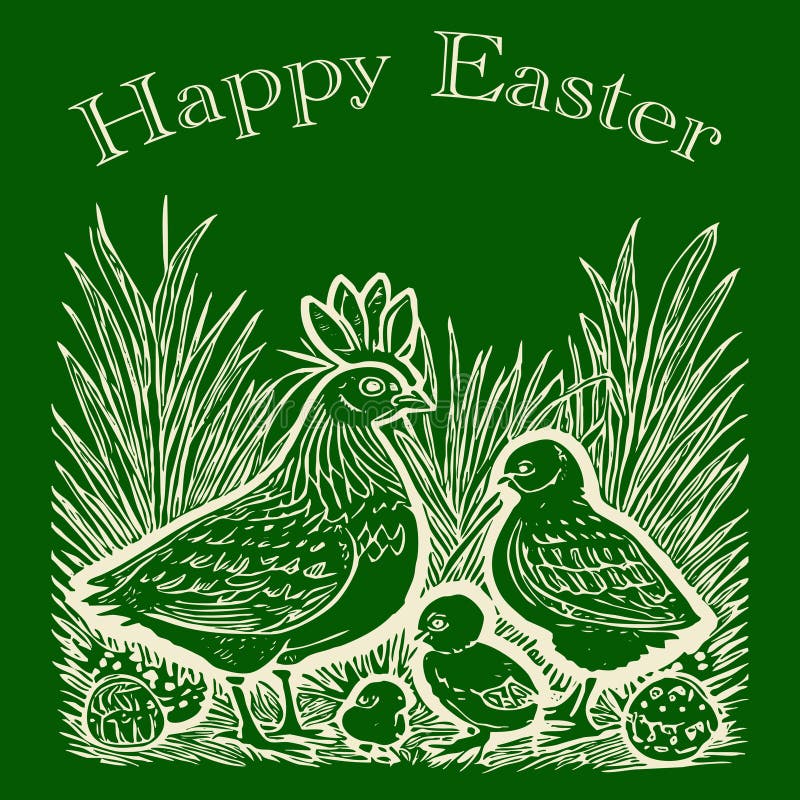 Easter Card Design. Minimalist Pattern for Printing . Line Art. Stock ...