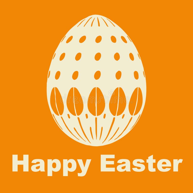 Easter Card Design. Minimalist Pattern for Printing . Line Art. Stock ...