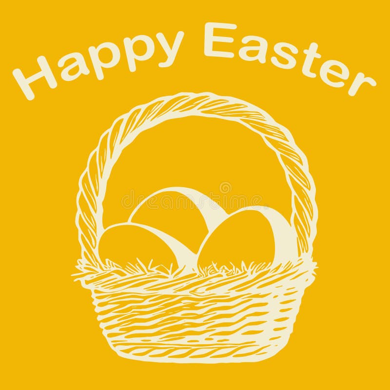 Easter Card Design. Minimalist Pattern for Printing . Line Art. Stock ...