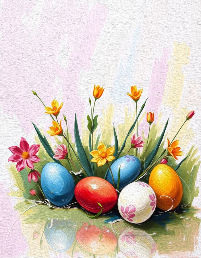 Easter. Card Design. Pattern for Printing on Wall Decorations, Covers ...