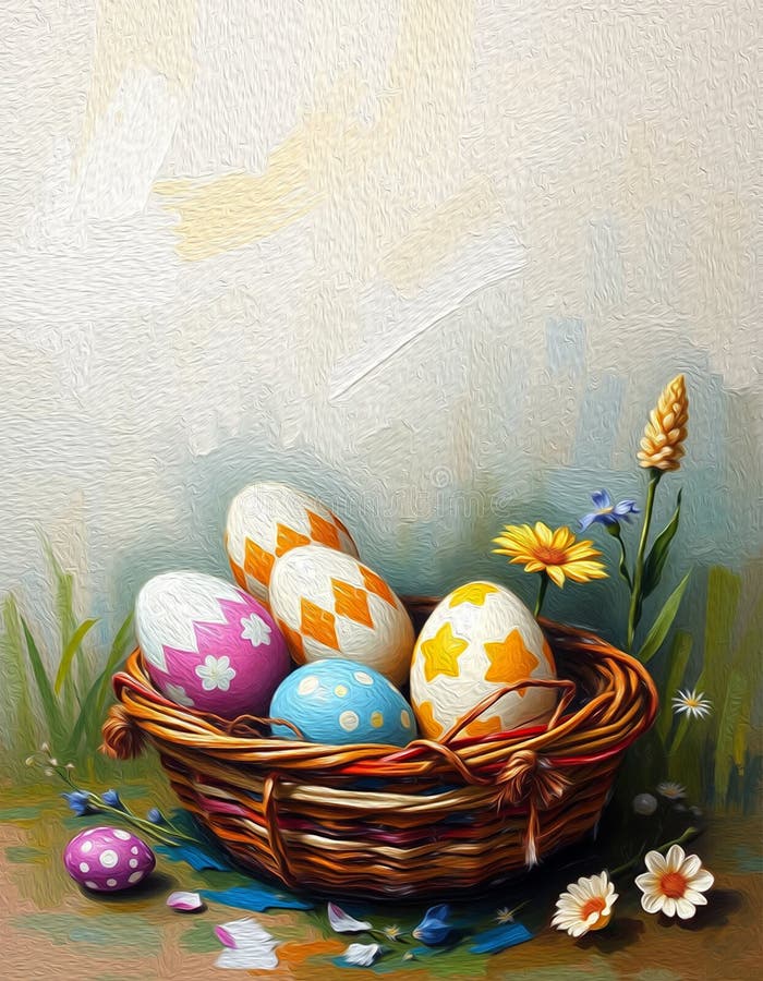 Easter. Card Design. Pattern for Printing on Wall Decorations, Covers ...