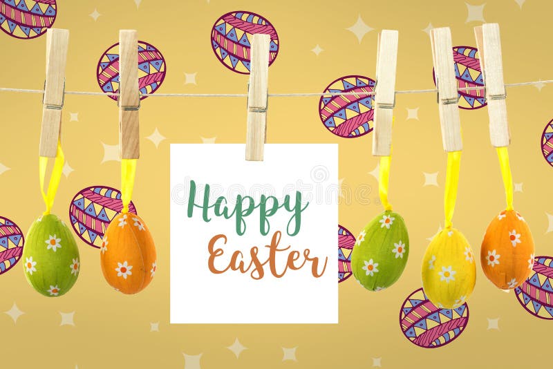 Easter card stock illustration. Illustration of happy - 91692069