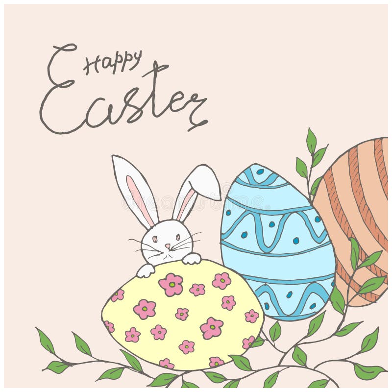 Easter card stock vector. Illustration of springtime - 88363980