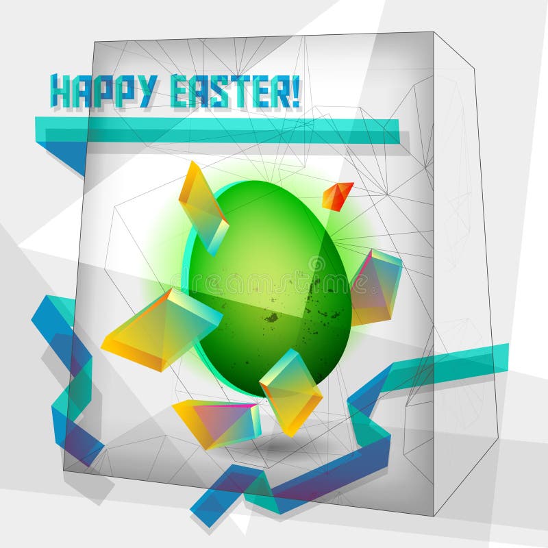 Easter card geometric stock vector. Illustration of card - 29349242