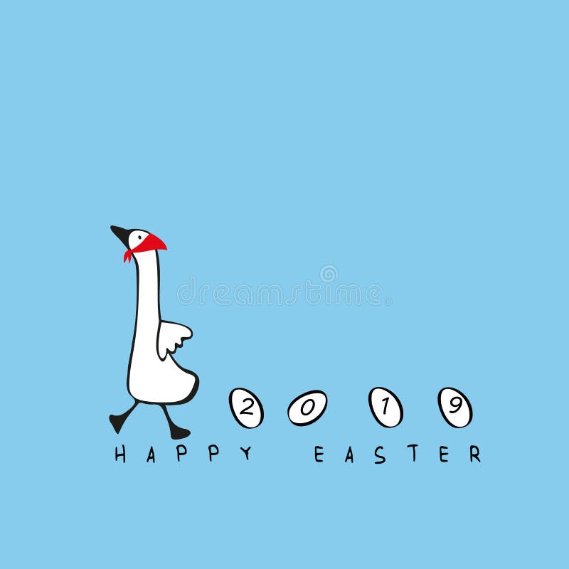Easter. Goose Vector Illustration. Duck. Domestic Bird. Wooden Figurine ...