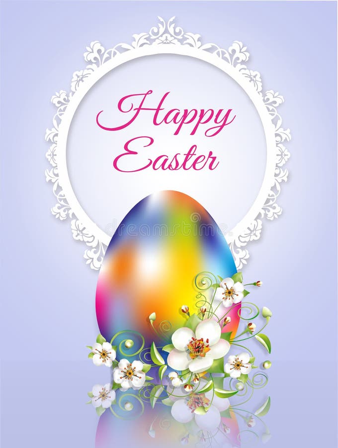 Easter card stock illustration. Illustration of card - 87612547