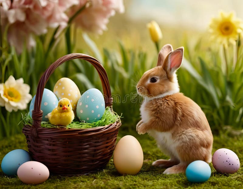 Cute Easter Cards with the Symbols of this Beautiful Holiday Stock ...