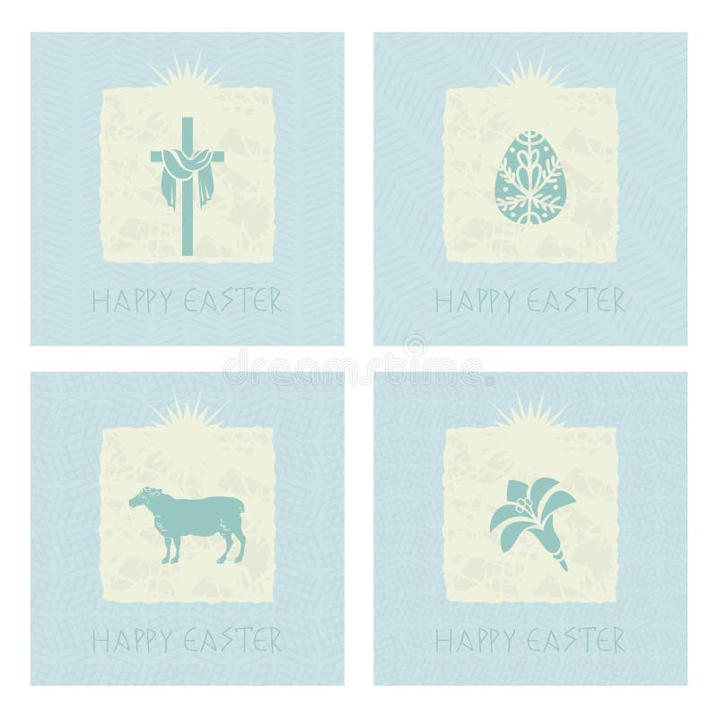 Easter Cards Set stock vector. Illustration of easter - 38953817