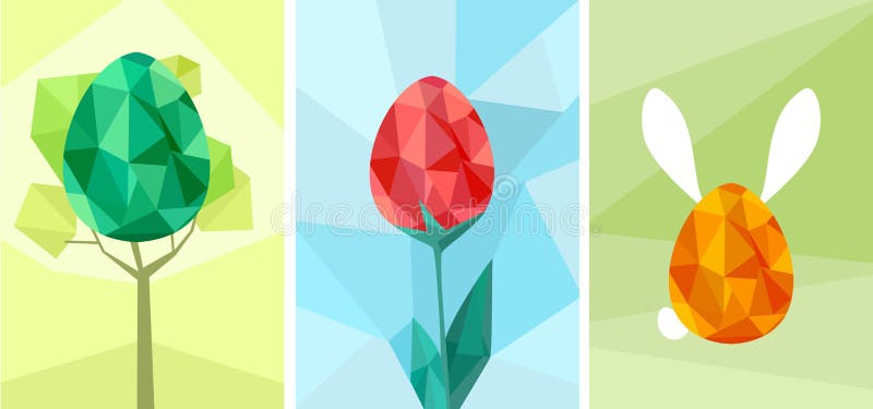 Easter cards stock vector. Illustration of bright, abstract - 52156351