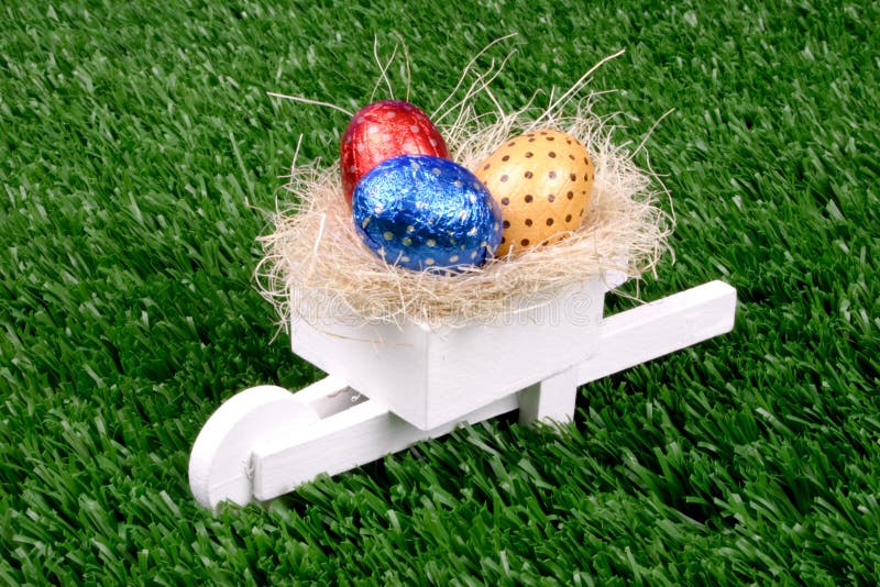 The easter cart stock photo. Image of pink, metal, especial - 4421826