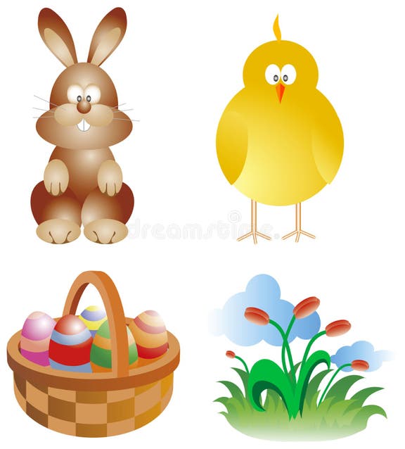 Easter cartoons stock vector. Illustration of chick, decorative - 2063981