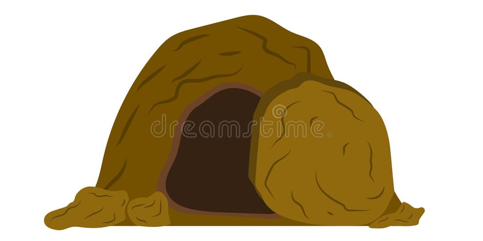 Easter Cave Poster Sketch. Easter Background. Empty Cave. Vector ...