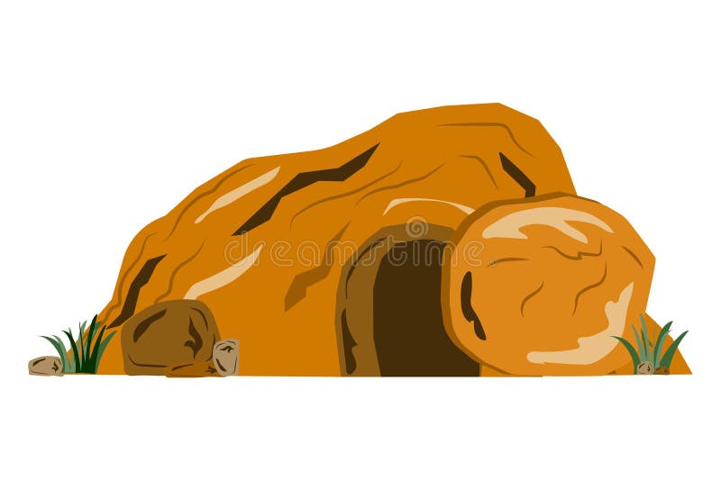 Easter Cave Stone. Vector Illustration Stock Vector - Illustration of ...