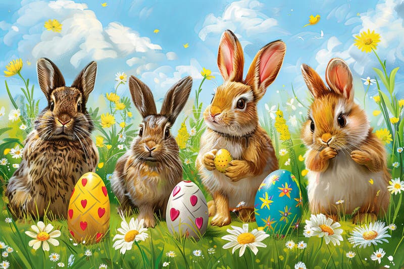 Easter celebration party stock illustration. Illustration of ...