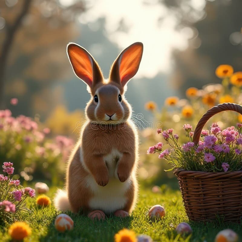 Easter Celebration Scene stock illustration. Illustration of table ...