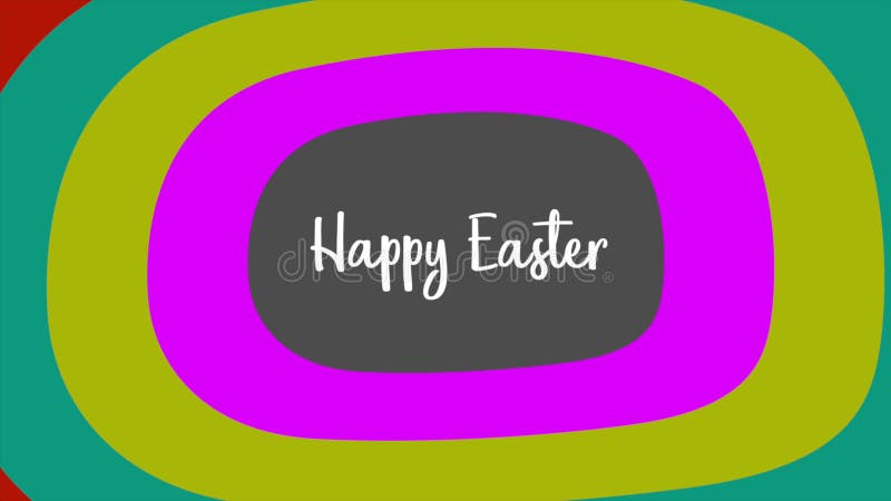 Easter Celebrations Colorful Circle with Happy Easter Word Art Stock ...