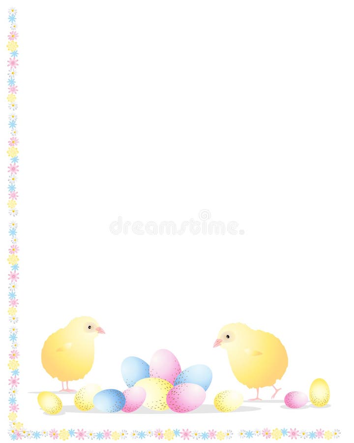 Easter Border Chicks Stock Illustrations – 124 Easter Border Chicks ...