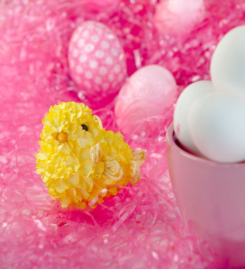 Easter Chick stock photo. Image of chickadee, pink, yellow - 18928580