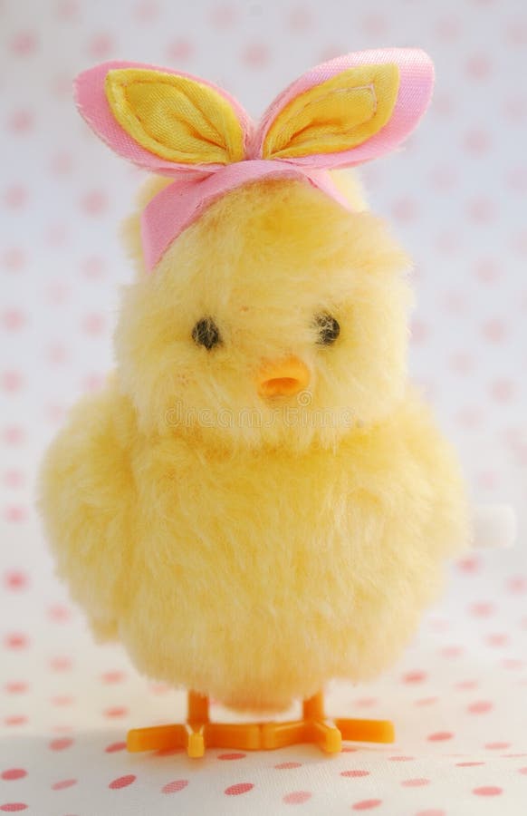 Easter chick in bunny ears stock image. Image of chicken - 4057611