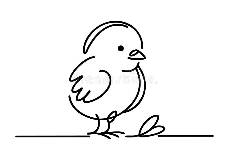 Line Drawing Chick Egg Stock Illustrations – 2,196 Line Drawing Chick ...