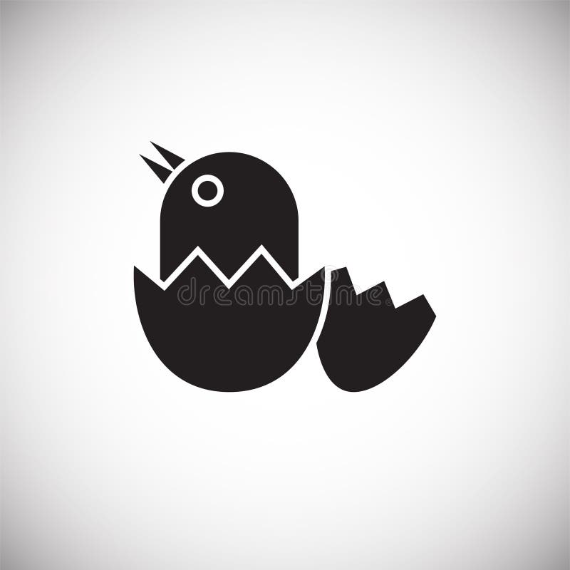Easter Chick Icon on Background for Graphic and Web Design. Simple ...