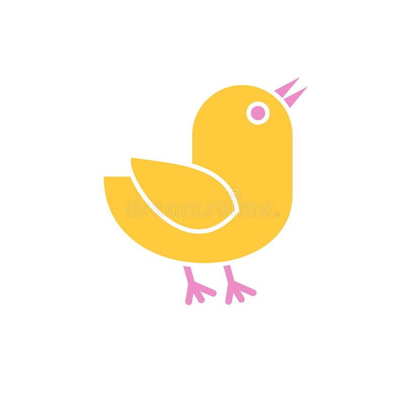 Easter Chick Icon on Background for Graphic and Web Design. Simple ...