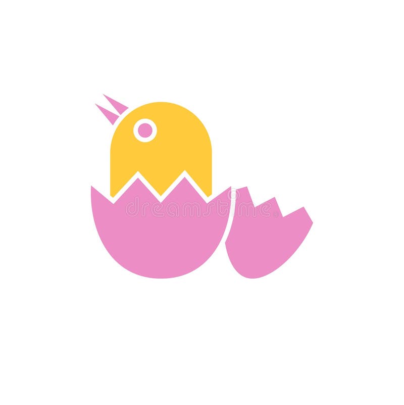 Easter Chick Icon on Background for Graphic and Web Design. Simple ...