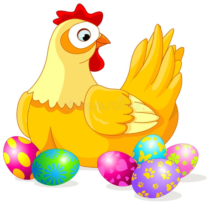 Easter chicken stock vector. Illustration of celebration - 50724683