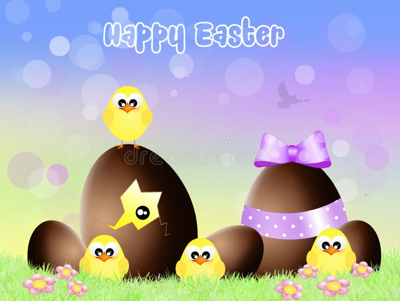 Easter chocolate eggs stock illustration. Illustration of cartoon ...
