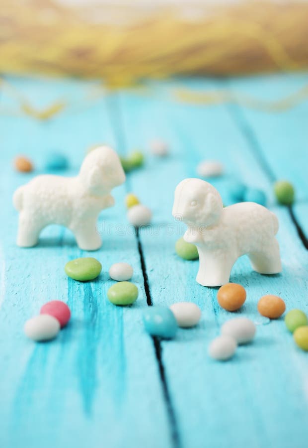 Easter chocolate lamb stock photo. Image of baked, multi - 51394732
