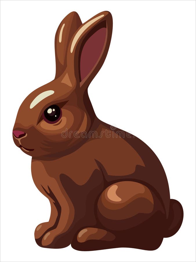 Easter Chocolate Rabbit. Vector Isolated Illustration Stock ...