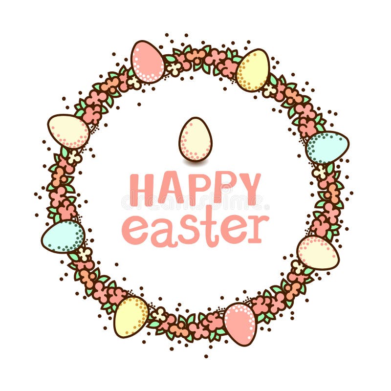 Easter circle frame stock illustration. Illustration of card - 83974457