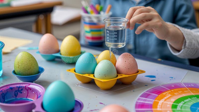 Easter Classroom Egg Science Experiment with Dyes, Vinegar and Color ...